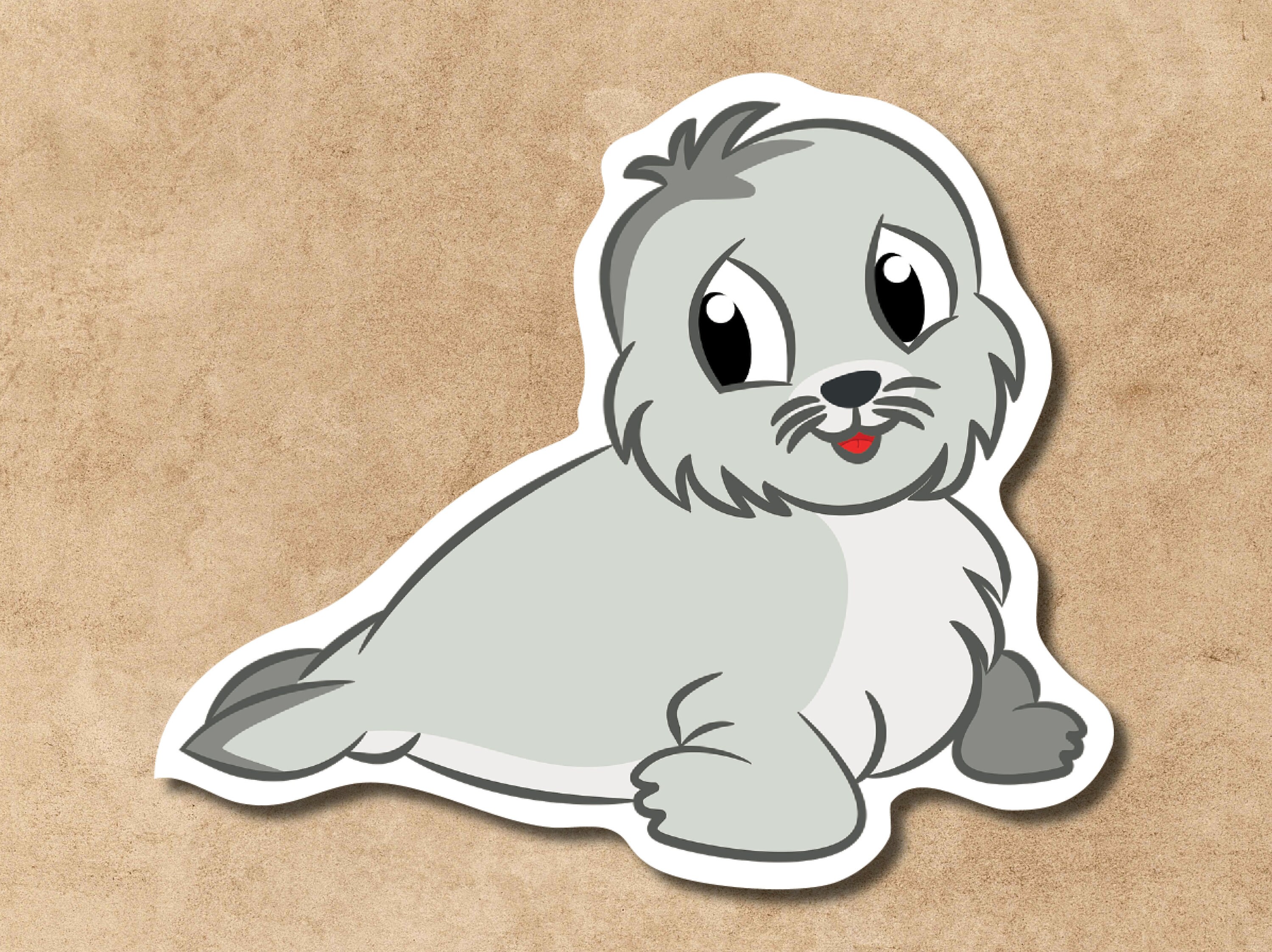 Cute Baby Seal Sticker Waterproof Decal Art Die Cut Free Shipping - Etsy