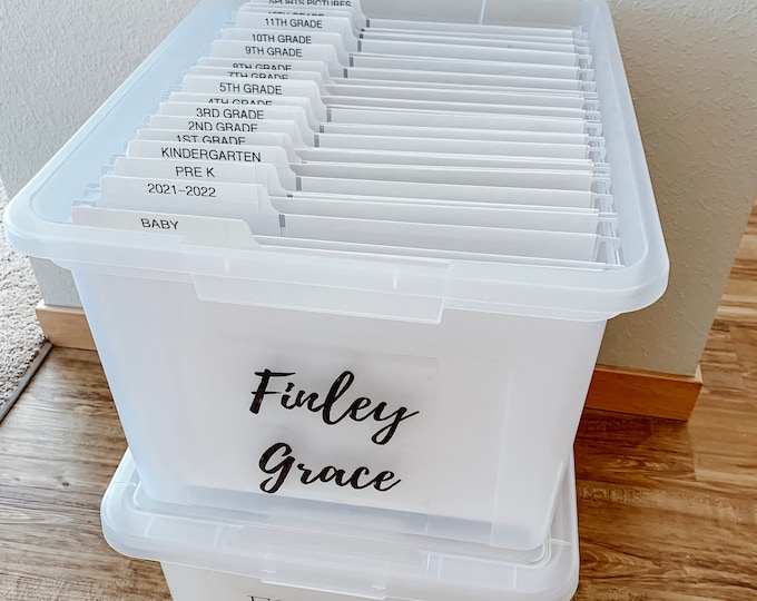 Kid's Memory Box DIY Kit, Milestone Bin DIY Kit, Baby Milestone Box DIY ...