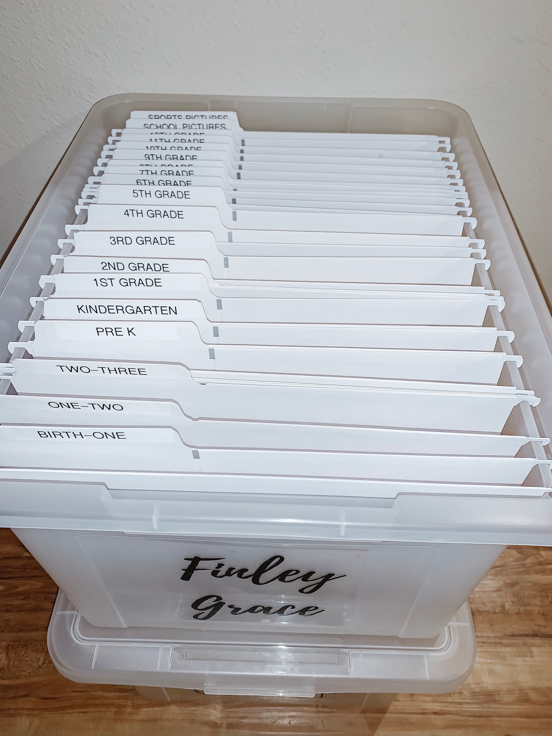 Kid's Memory Box DIY Kit, Milestone Bin DIY Kit, Baby Milestone Box DIY ...