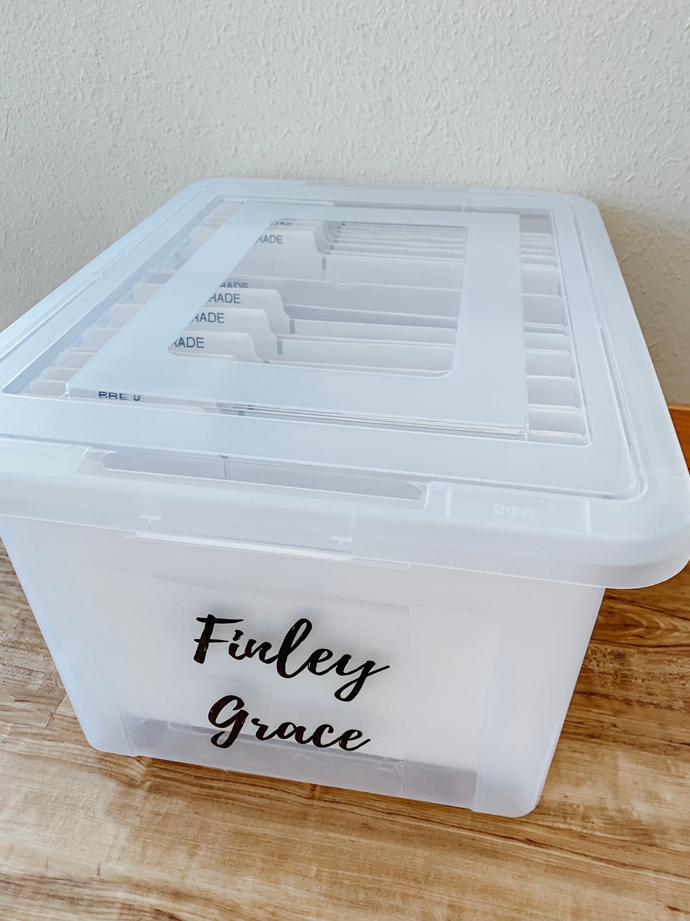 Kid's Memory Box DIY Kit, Milestone Bin DIY Kit, Baby Milestone Box DIY ...