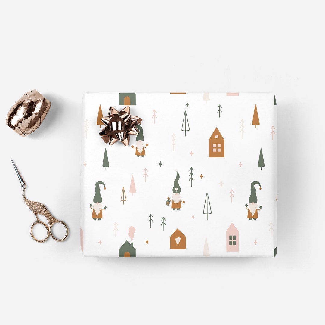Christmas Gnome Wrapping Paper, Christmas Wrapping Paper Roll ...