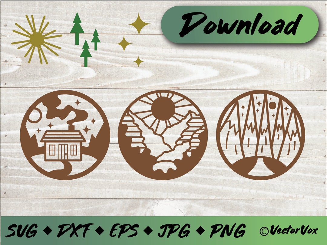 Camping Svg Bundle | Travel Svg | Landscape Svg | Bigfoot Svg | Wall ...