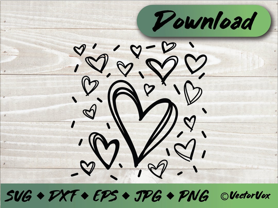 Heart Seamless Pattern SVG Cut File for Cricut | Heart Background SVG ...