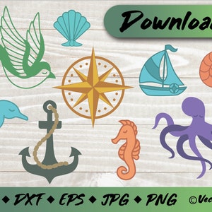 Nautical SVG Bundle | Ocean SVG Bundle | Beach Svg | Vacation Svg | Sea ...