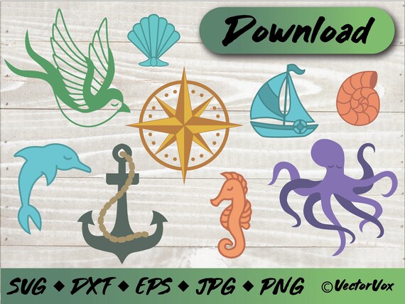 Nautical SVG Bundle Ocean SVG Bundle Beach Svg Vacation - Etsy