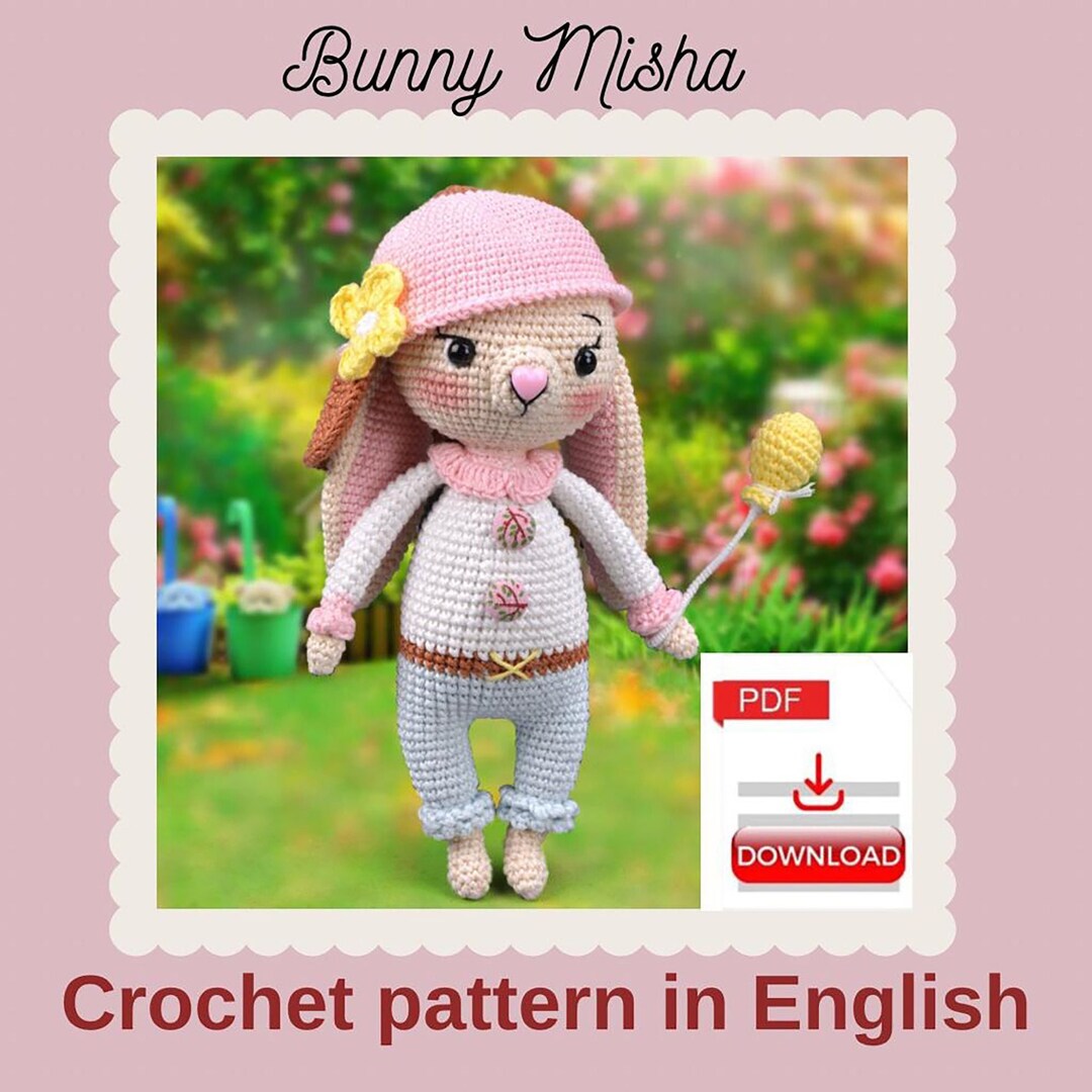Crochet Pattern Bunny Misha Amigurumi Pattern Crochet - Etsy