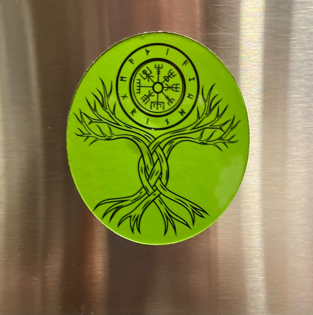 Vegvisir Tree of Life Magnet, Norse Magnet, Viking Magnet - Etsy