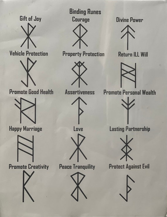 Love Rune Symbols Love Bind Rune Vinyl Sticker Decal Norse Symbol