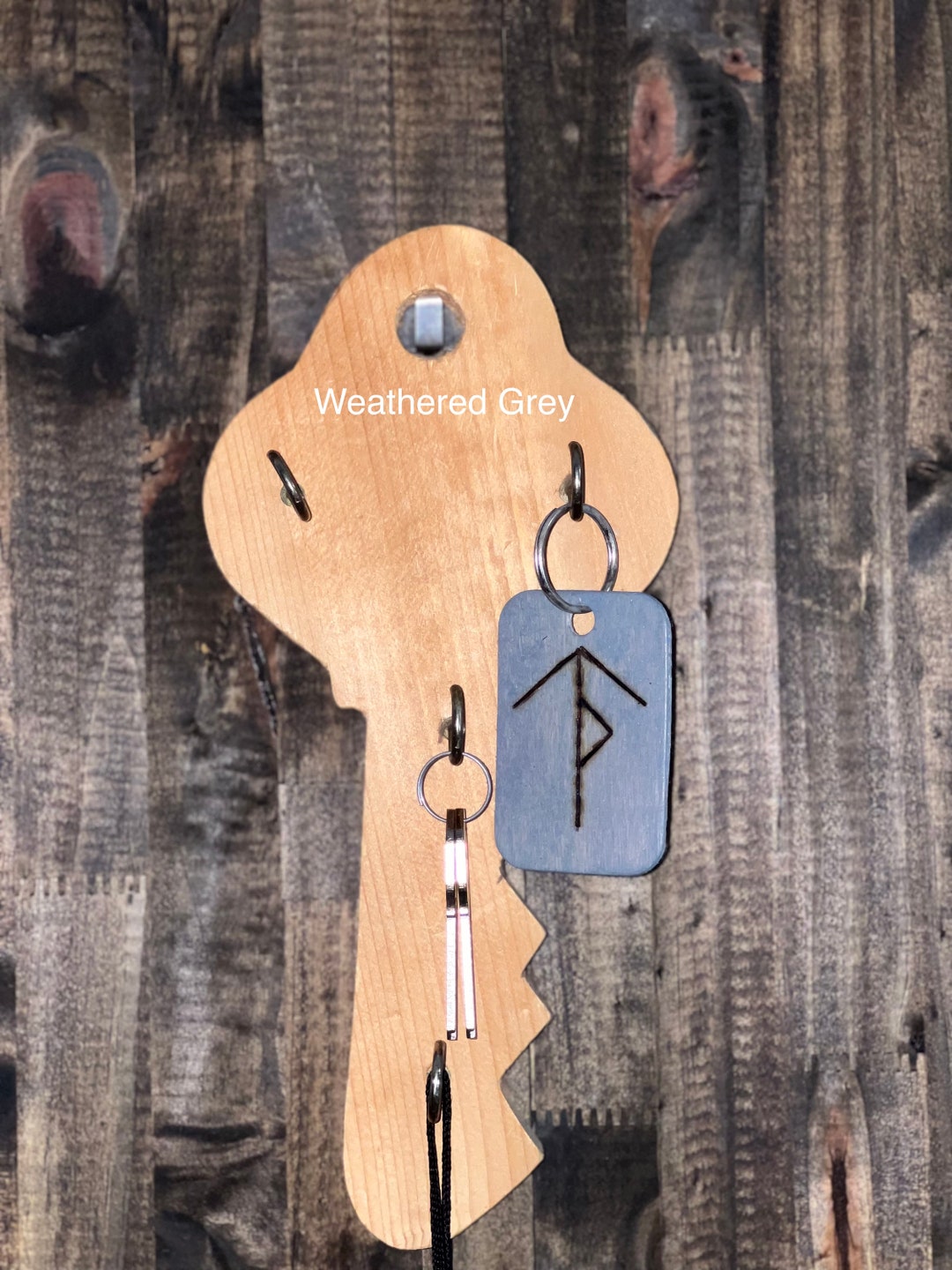 Promote Assertiveness Bind Rune Wood Keychain: Teiwaz +thurisaz - Etsy