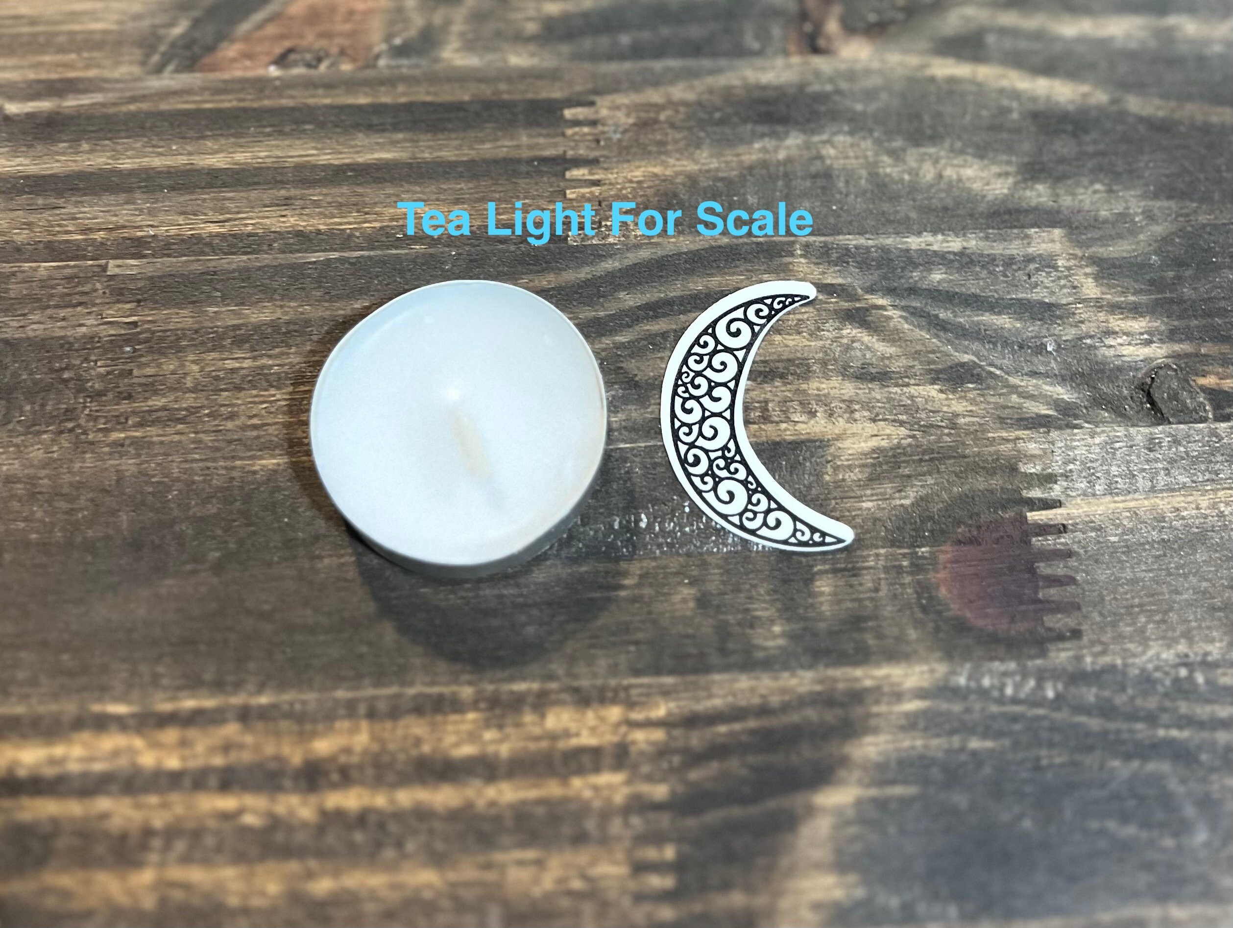 Swirl Moon Temporary Tattoo Half Moon Temporary Tattoo - Etsy