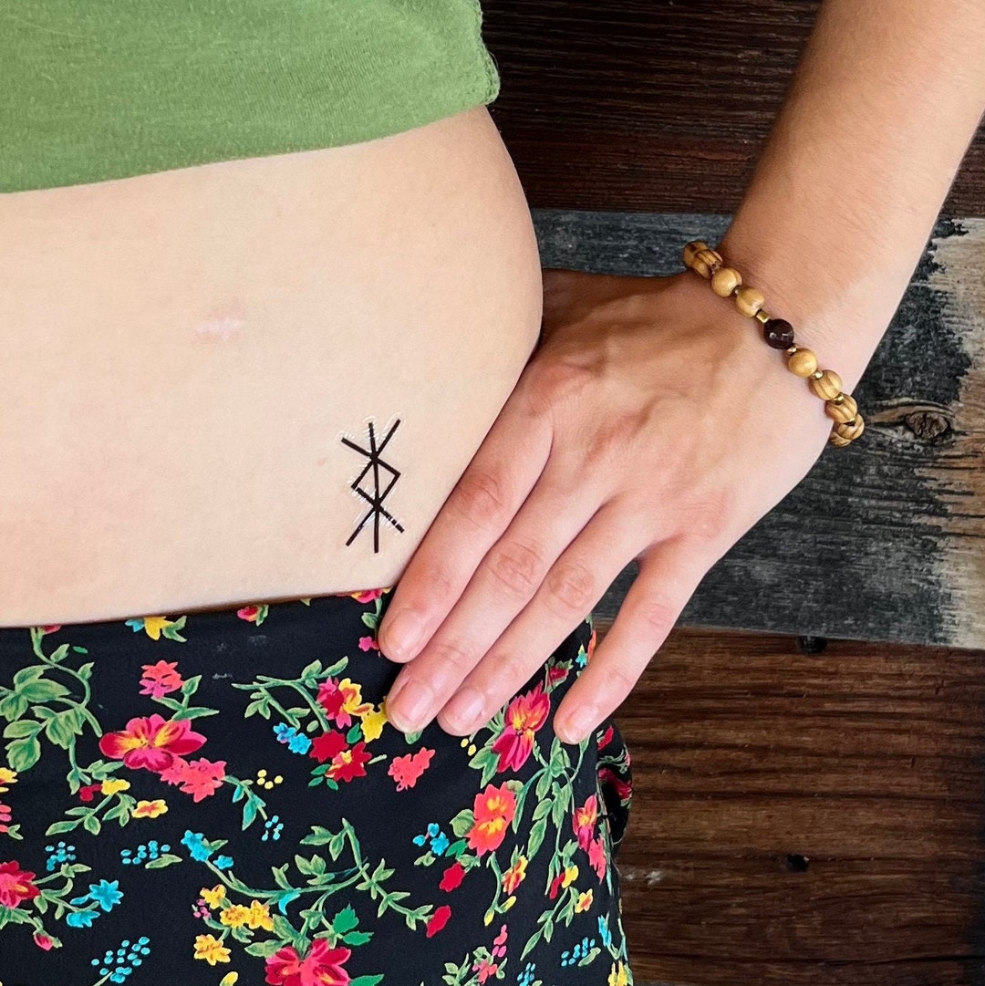 Lasting Partnership Bind Rune Temporary Tattoo: Gebo- Inguz + Sowulo ...