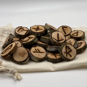 Oak Wood Elder Futhark Rune Set, Wood Rune Set, Viking Runes ...