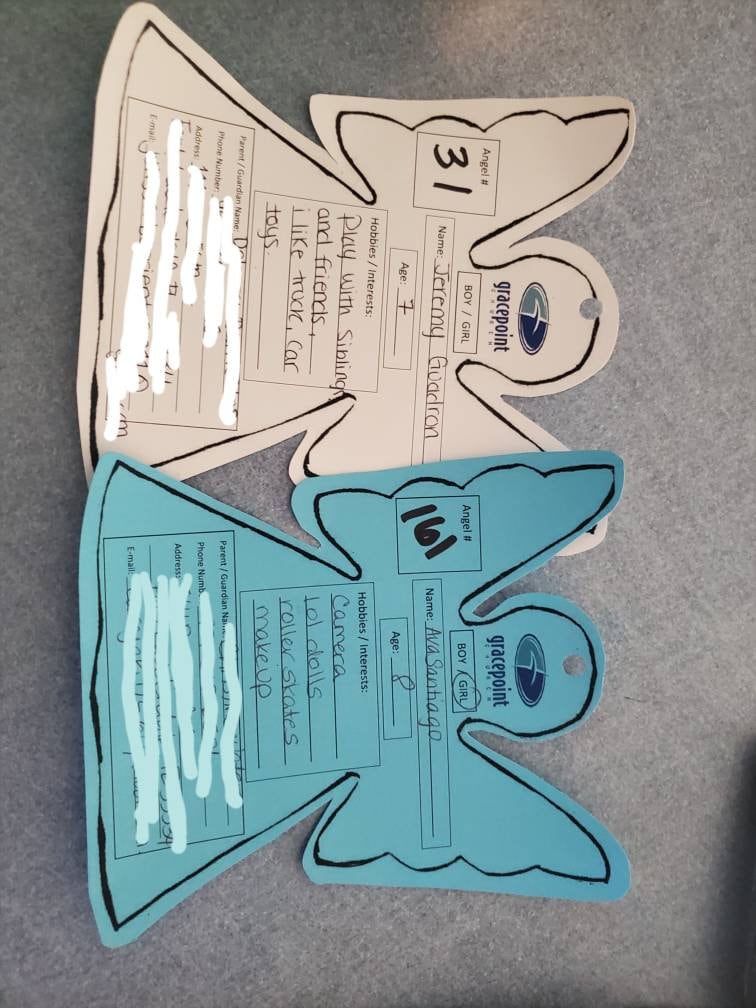 Angel Tree Tags / Giving Tree Info Cards / Gift Exchange / Toy Drive ...