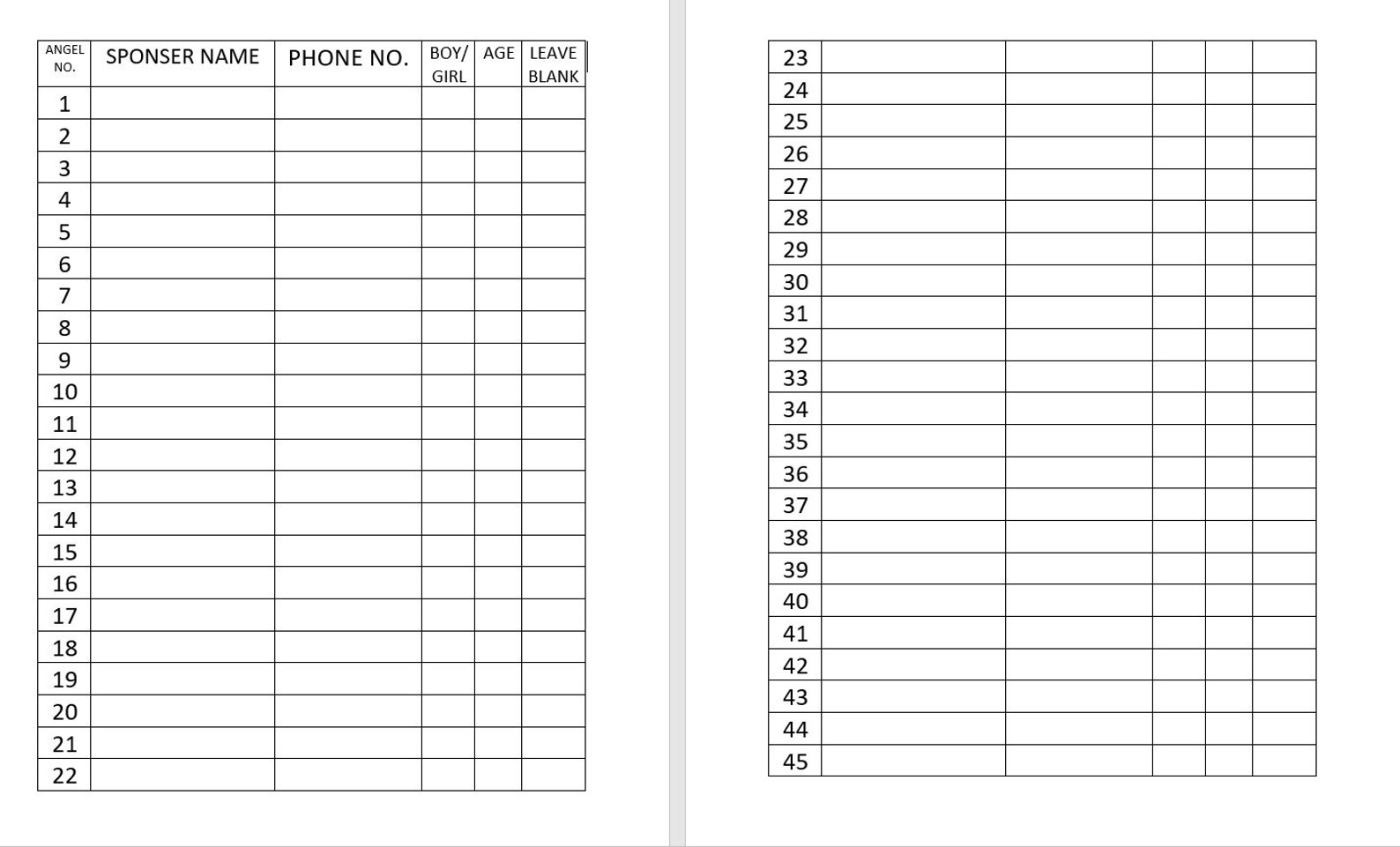 Angel Tree Tags / Giving Tree Info Cards / Gift Exchange / Toy Drive ...