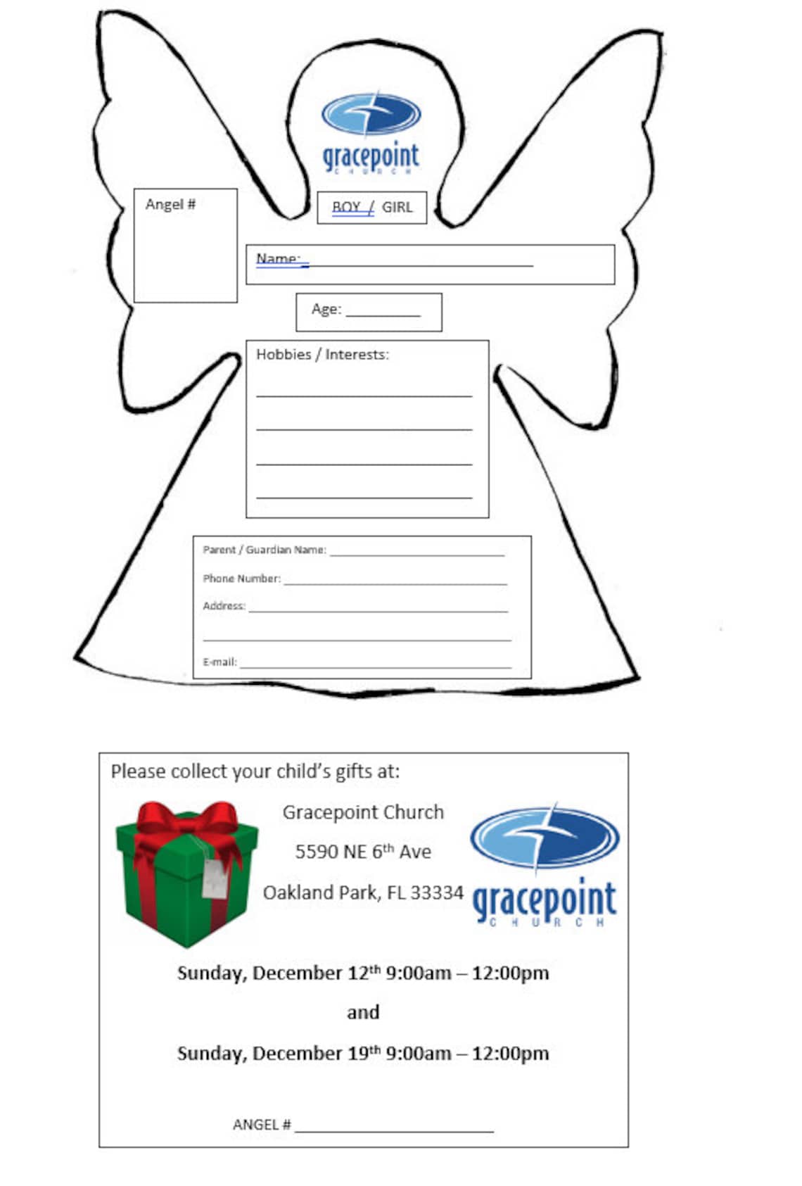 Angel Tree Tags / Giving Tree Info Cards / Gift Exchange / Toy Drive ...