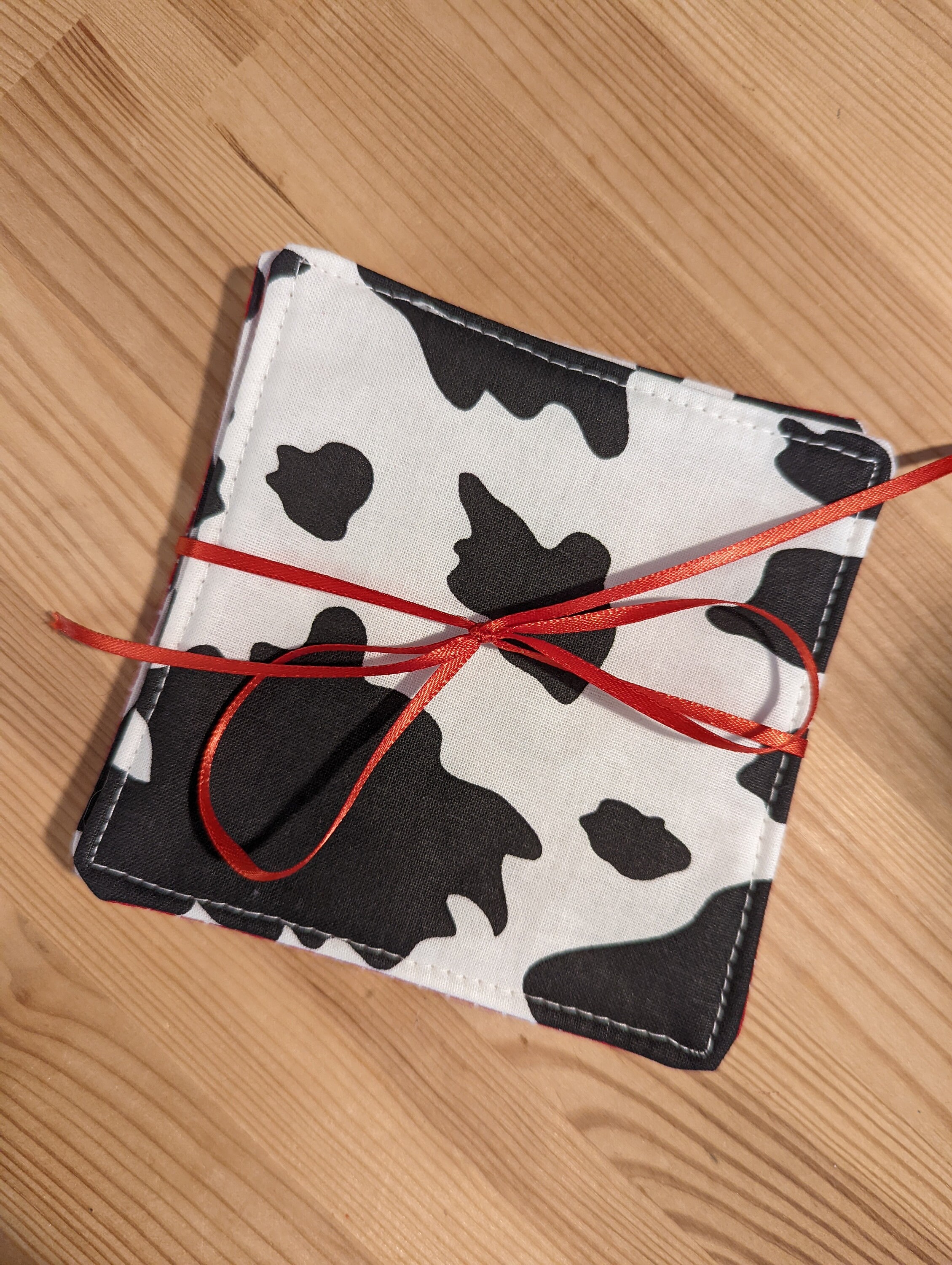 Cow Print Fabric Coasters Set of 4 - Etsy