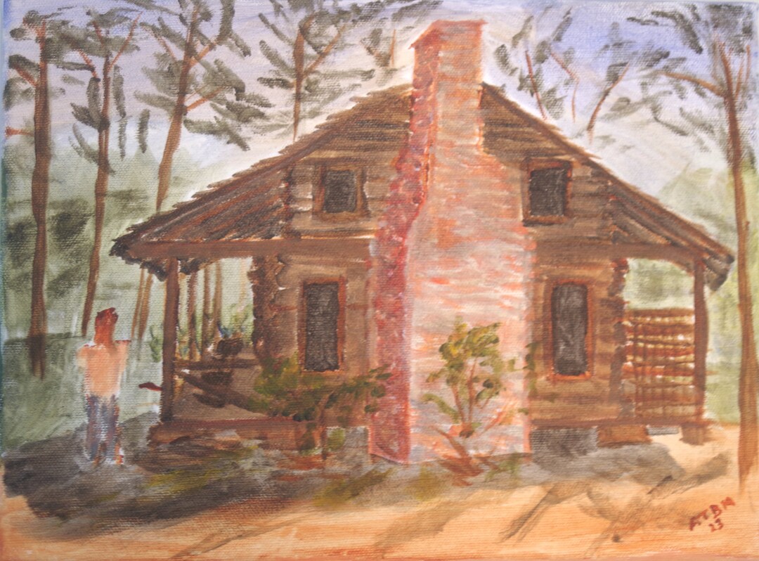 The Old Homestead - Original Plein Air Acrylic Painting, 12x9 Wrapped ...