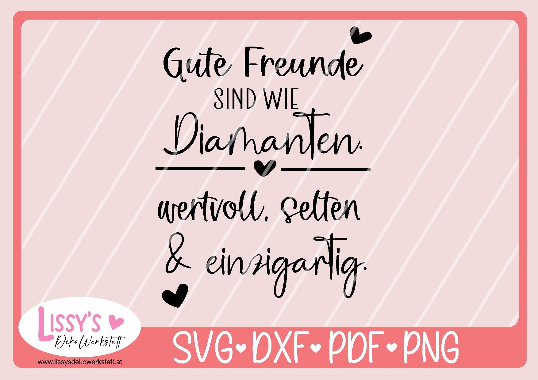 Plotterdatei Freunde, Freundschaft, Spruch Deutsch, Plotterdatei ...