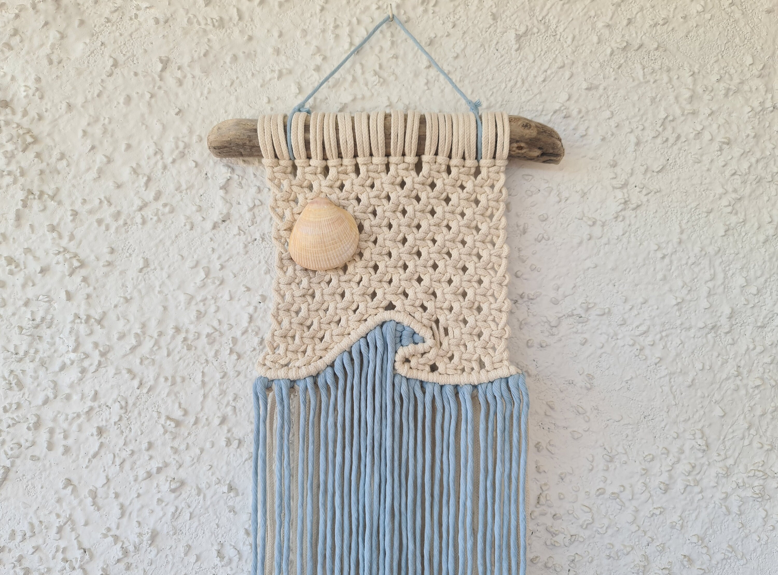 Wall Hanging Macrame Ocean Wave Boho Decor Driftwood Ocean - Etsy