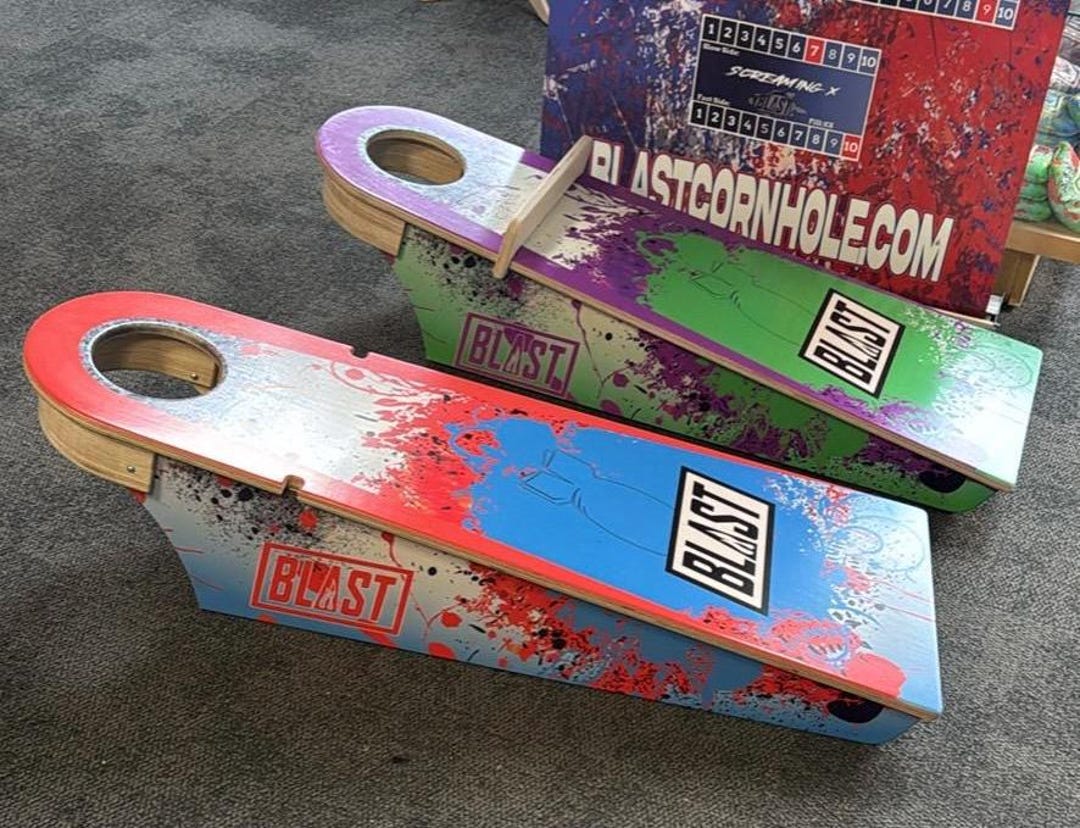 Cornhole Training Board W/ Airmail Blocker - Etsy