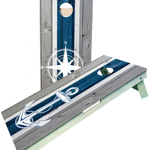 Anchor and Compass Lake Sailing Cornhole Boards - Etsy