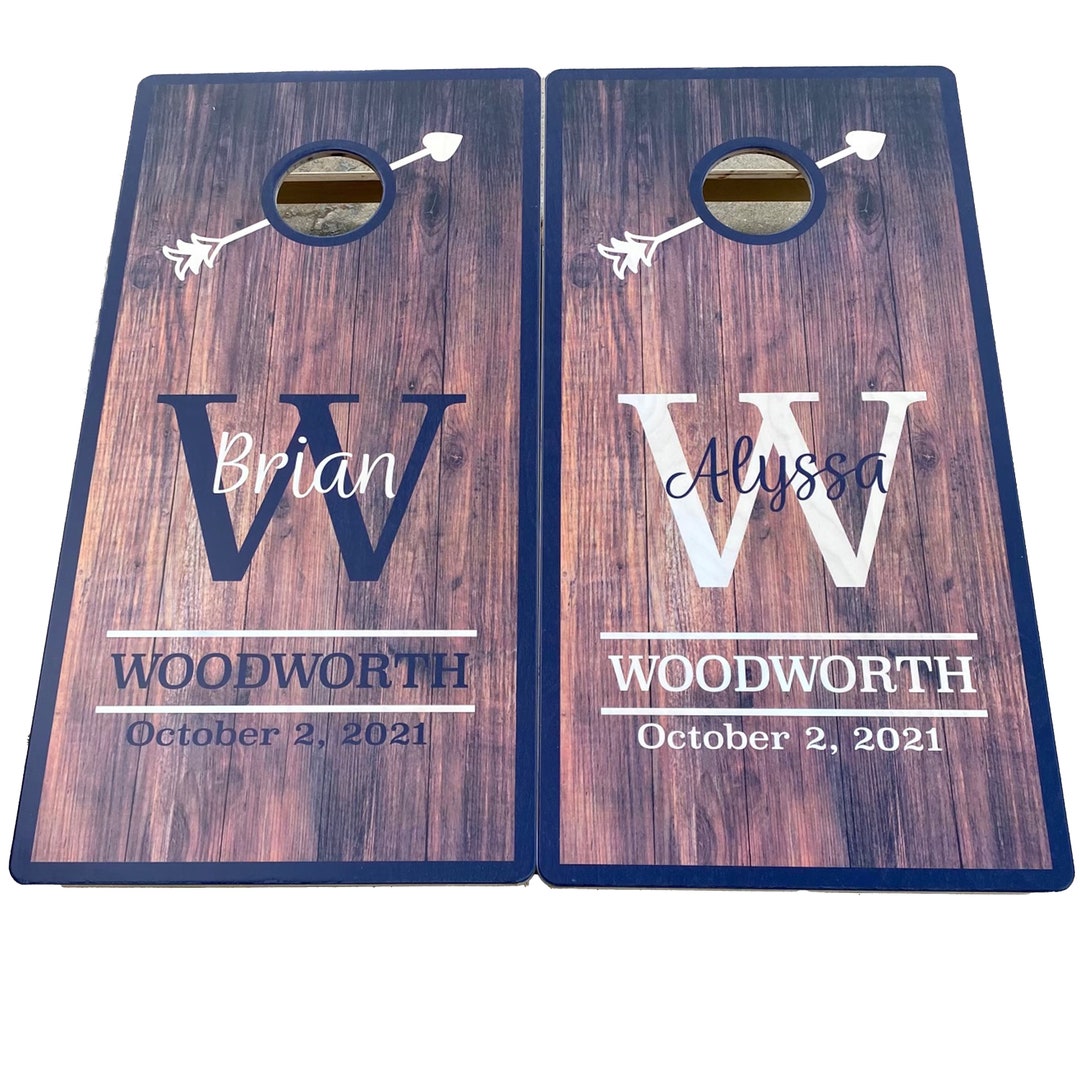 Custom Wedding Cornhole Set - Etsy