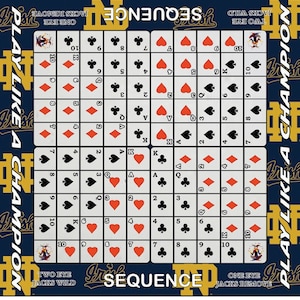 Sequence Board Game 24"x24"- Unlimited Design Options - Etsy