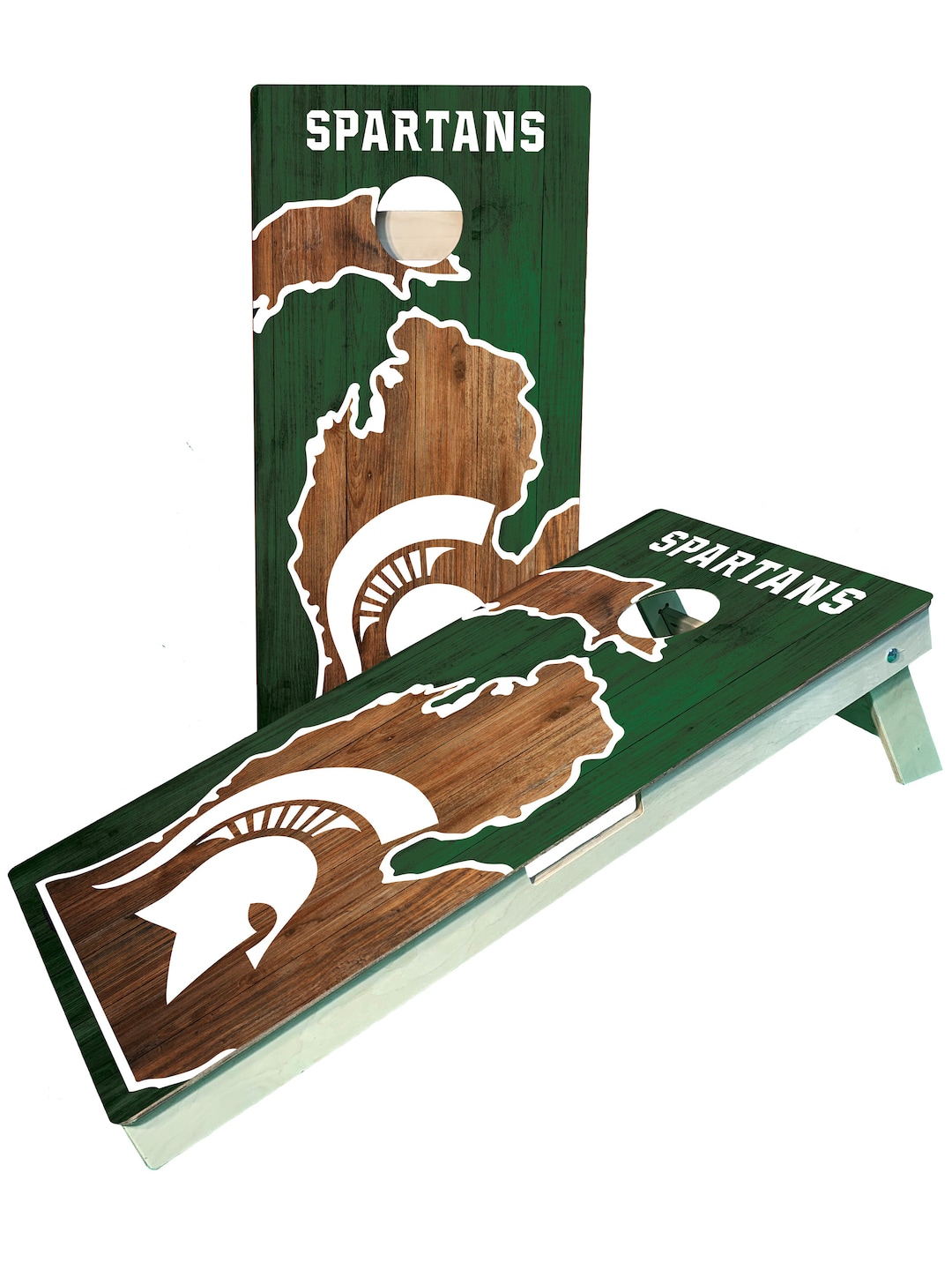 Michigan State Spartans Cornhole Boards - Etsy