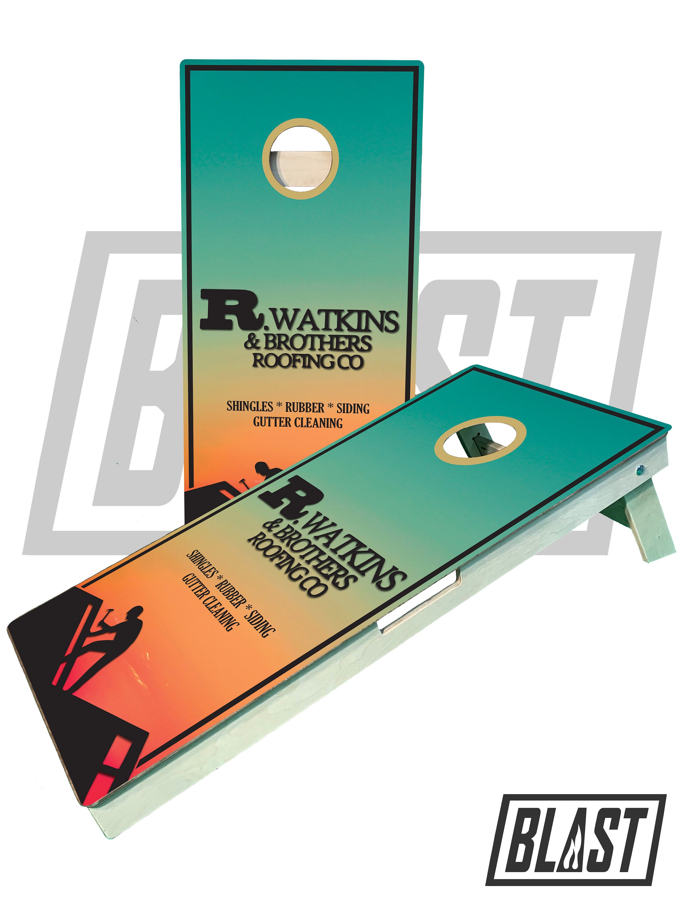 Custom Company Logo or Business Cornhole Set - Etsy