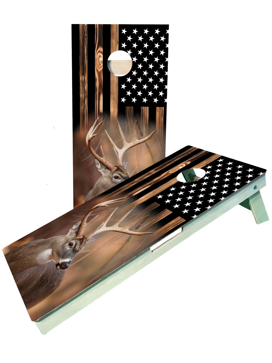 Deer Hunting Pro Cornhole Boards, UV Direct Print, ACL Regulation, Big ...