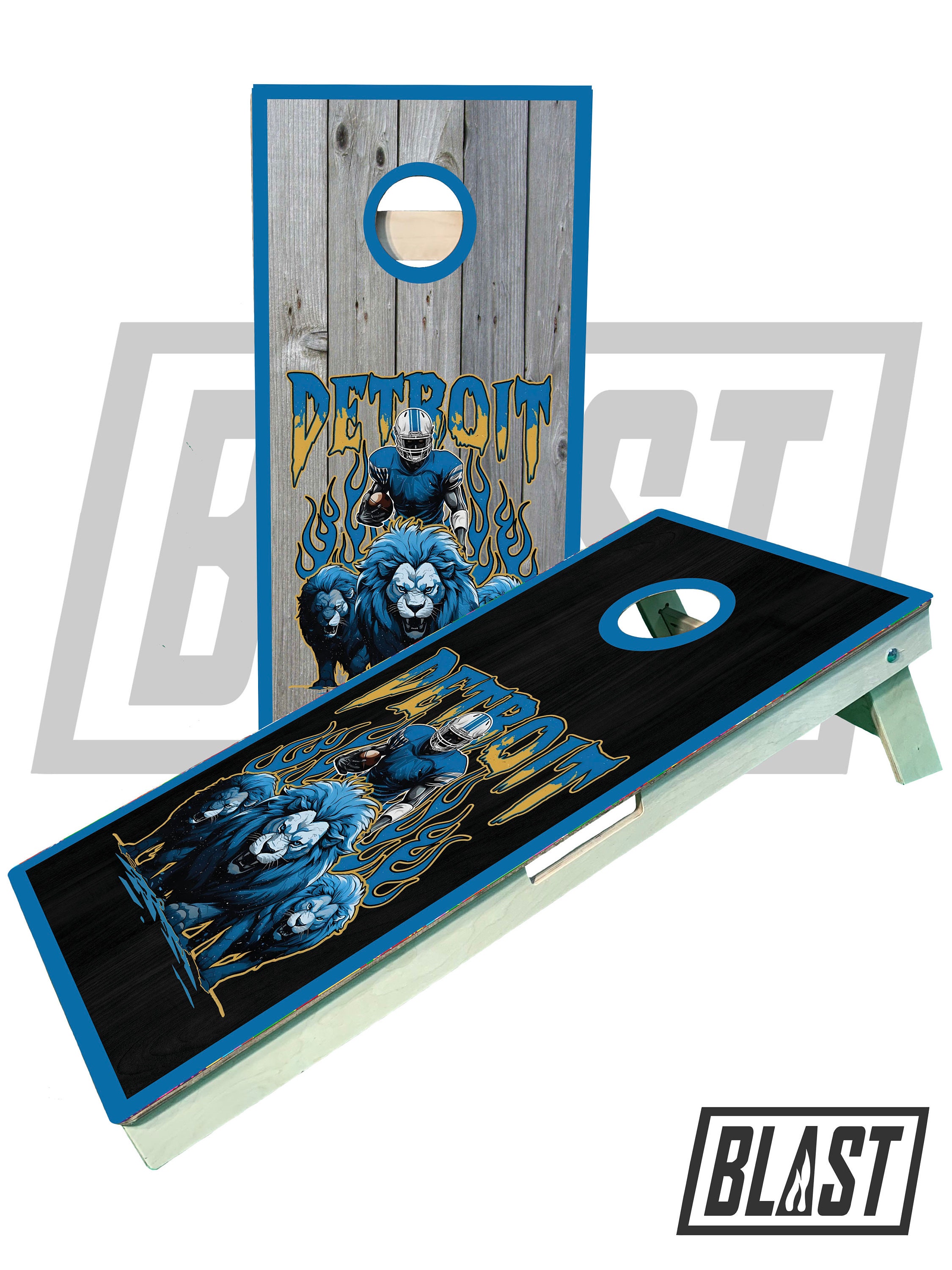 Detroit Football Team Pro Style Cornhole Boards - Etsy