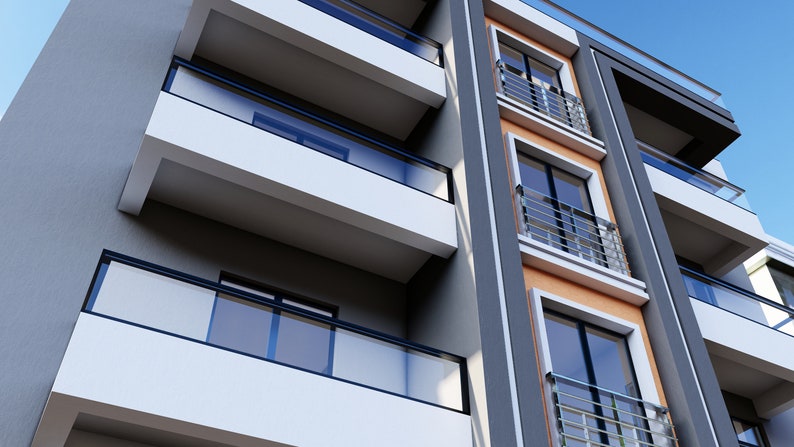 4-story Modern Apartment Building Plan – 19 Flats | Digital Download - Etsy