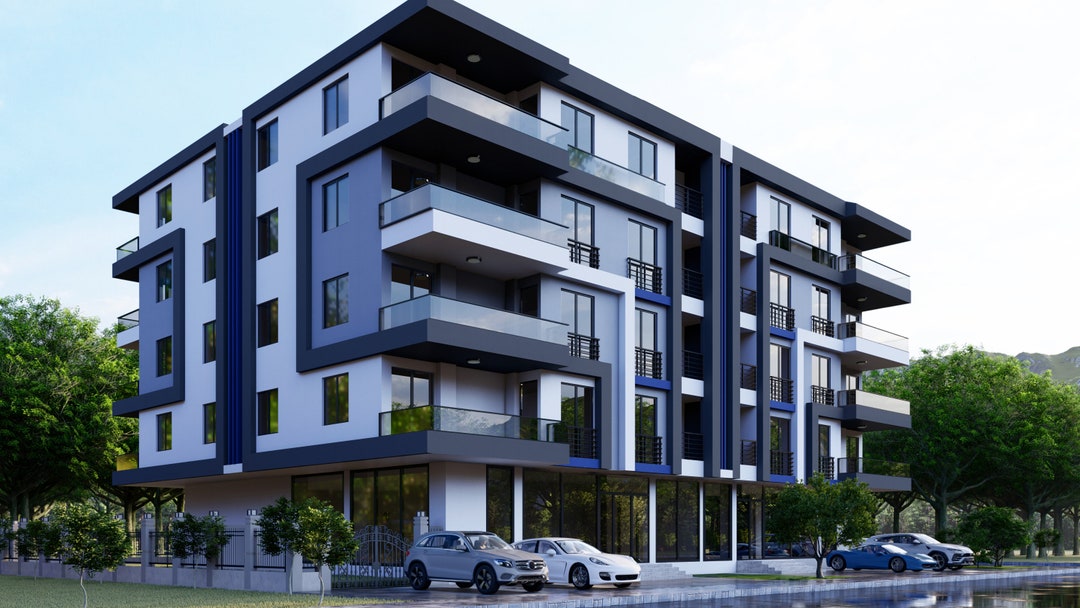 Modern 16-unit Apartment Building Plan (PDF) - Etsy