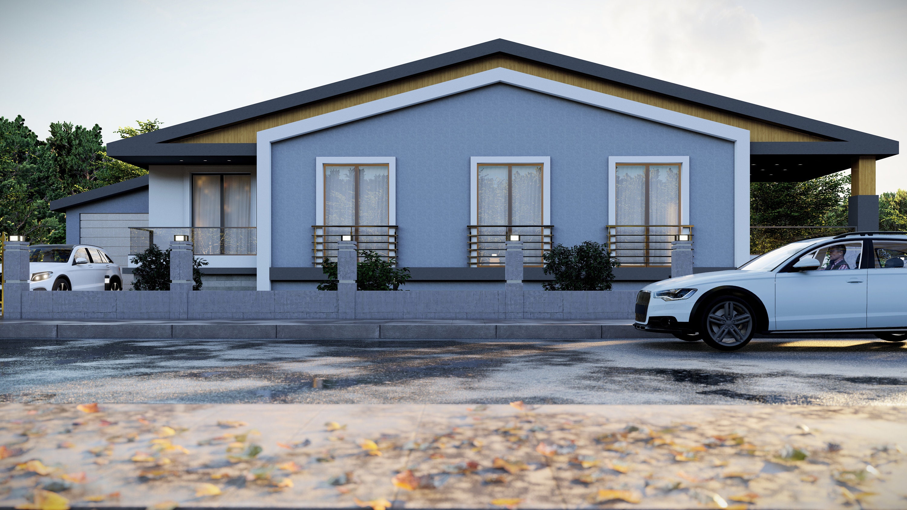 Single Story 3 Bedroom 2 Bathroom Modern House Plan, Home Plan - Etsy