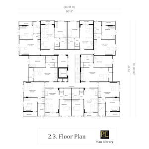 Apartments Plan | Modern House Floor Plan | Residence Plan - Etsy