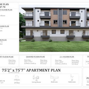 Apartments Plan | Modern House Floor Plan | Residence Plan - Etsy