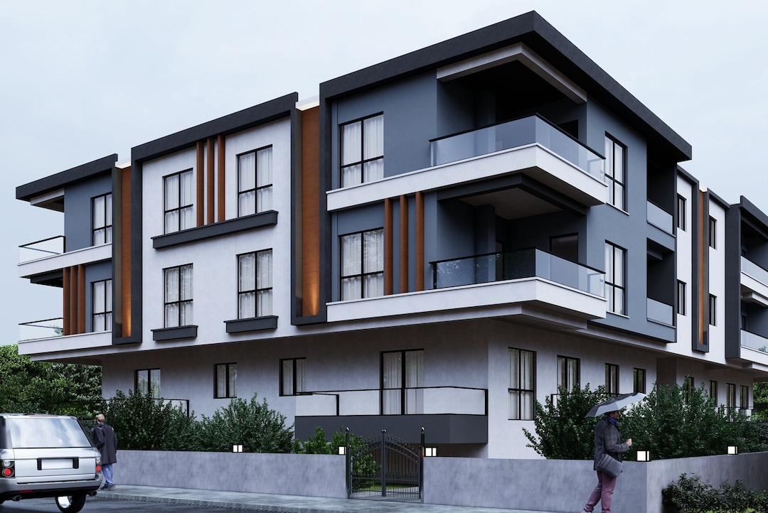 3-story Apartment Plan: 12 Flats, Modern Residence (PDF & CAD Files) - Etsy