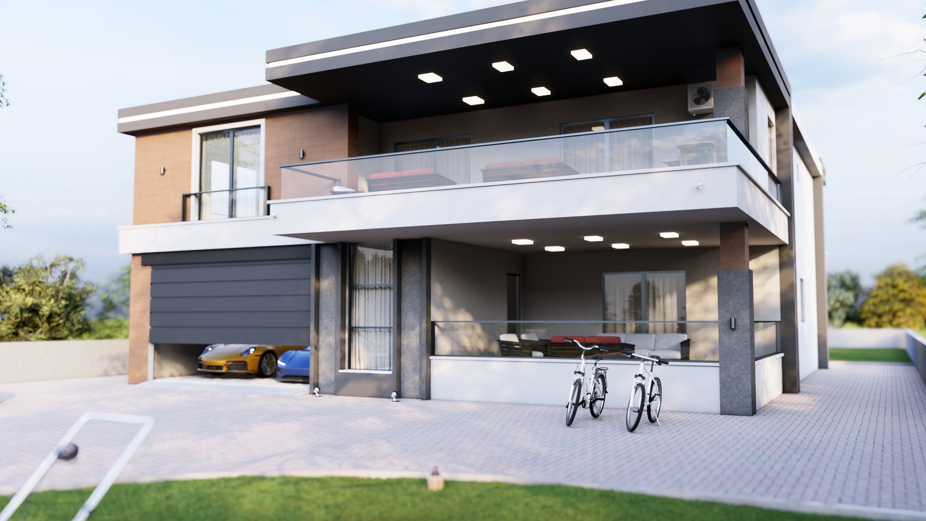 Modern 6 Bedroom House Plan: Two Story Home Blueprint (PDF File) - Etsy