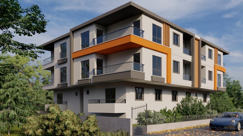 3-story 12-unit Apartment Plan: Modern Residential Building (PDF Files ...