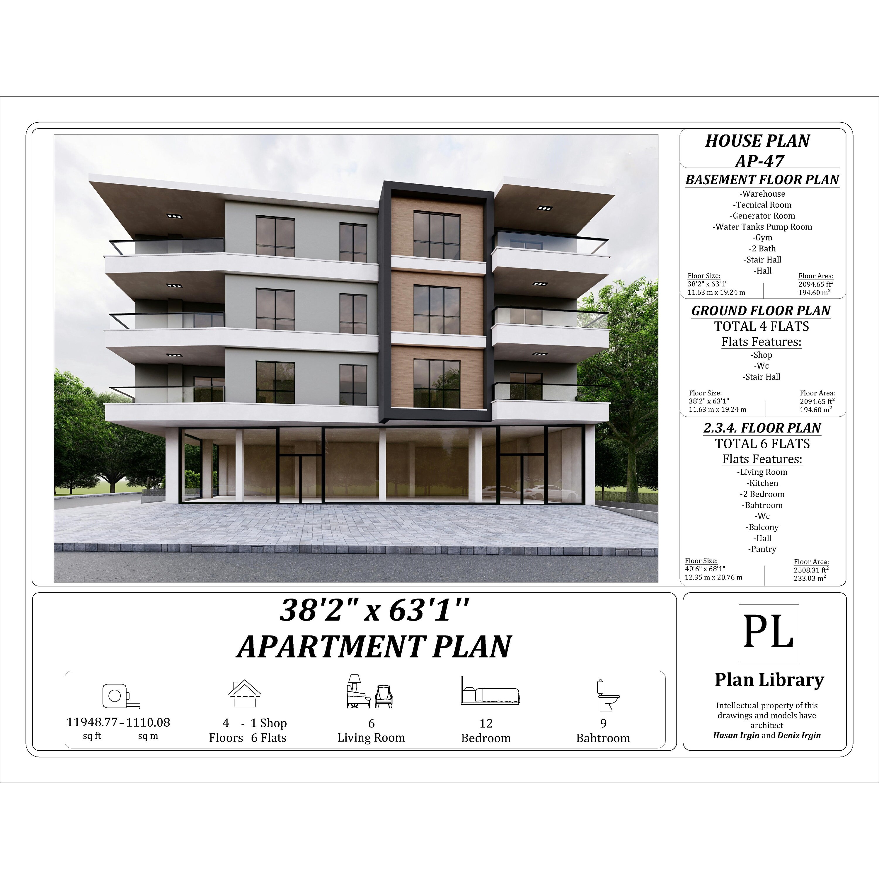 Apartment Plan Modern House Plan Residence Plan Free CAD - Etsy UK