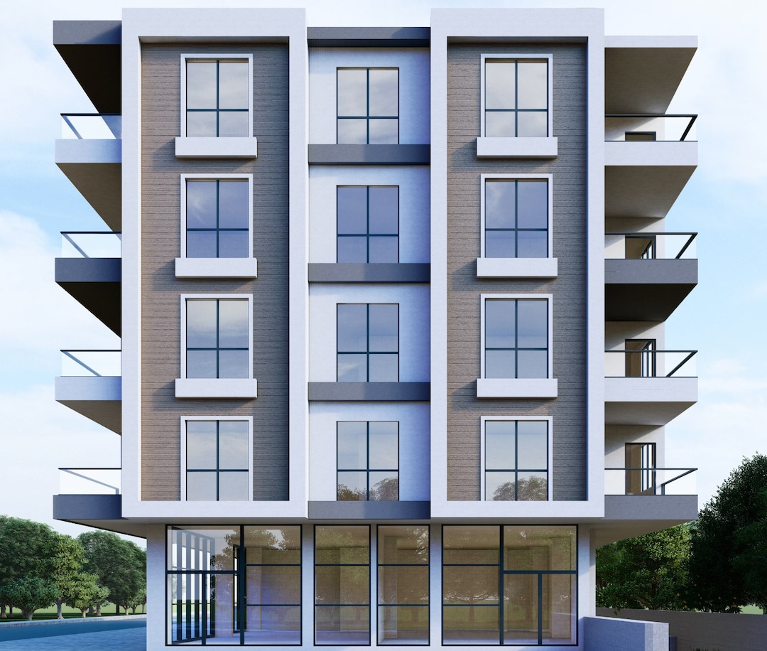 Apartment Plan Modern House Plan Residence Plan Free CAD - Etsy