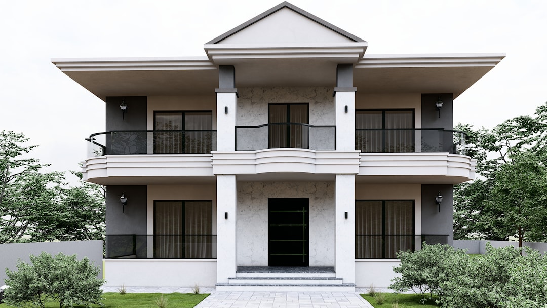 Modern 5 Bedroom House Plan: Architectural CAD & PDF File - Etsy