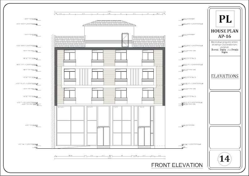 5-story Apartment Building Plan: Modern Residence Design (PDF Files ...