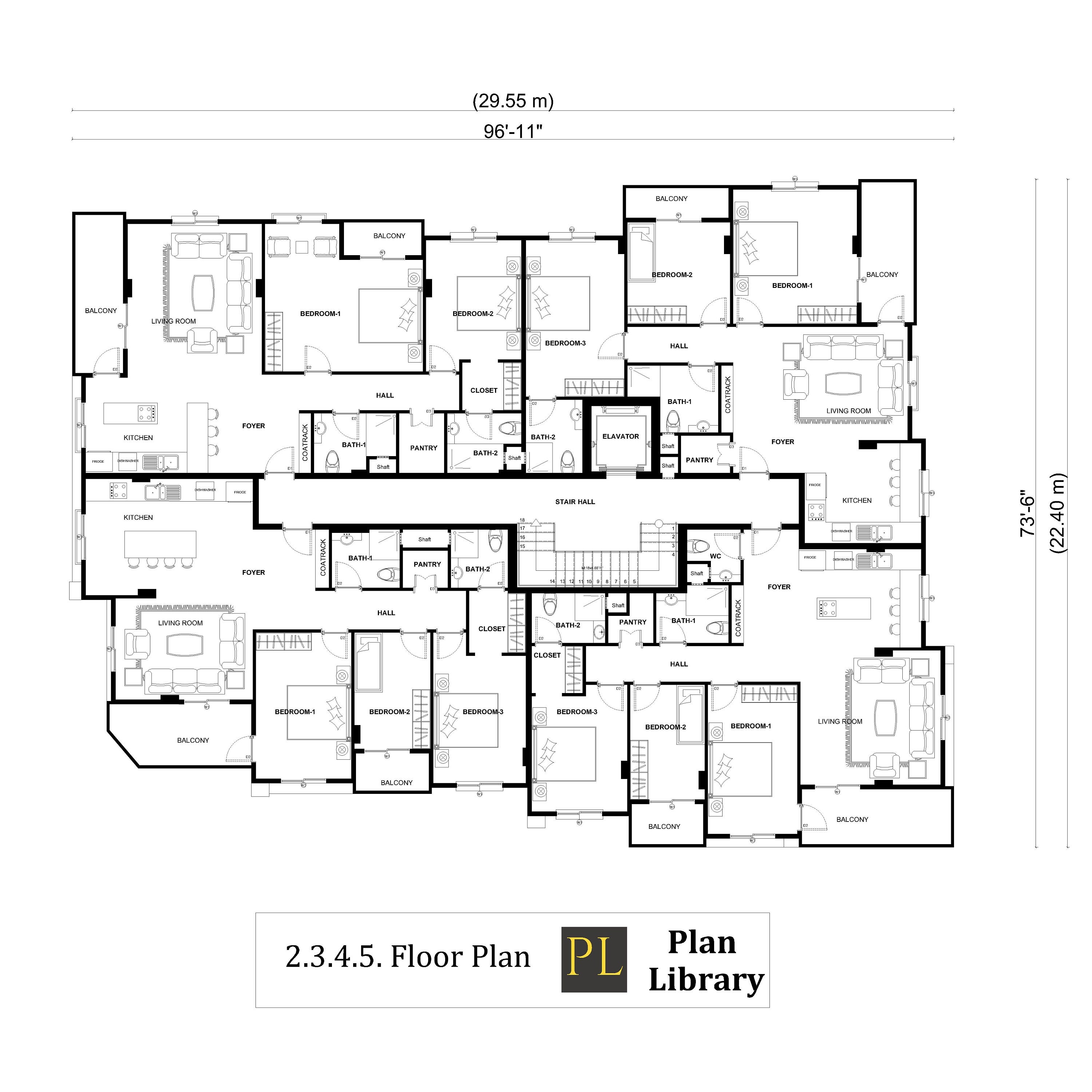 Apartment Plan Modern House Plan Residence Plan Free CAD - Etsy Australia