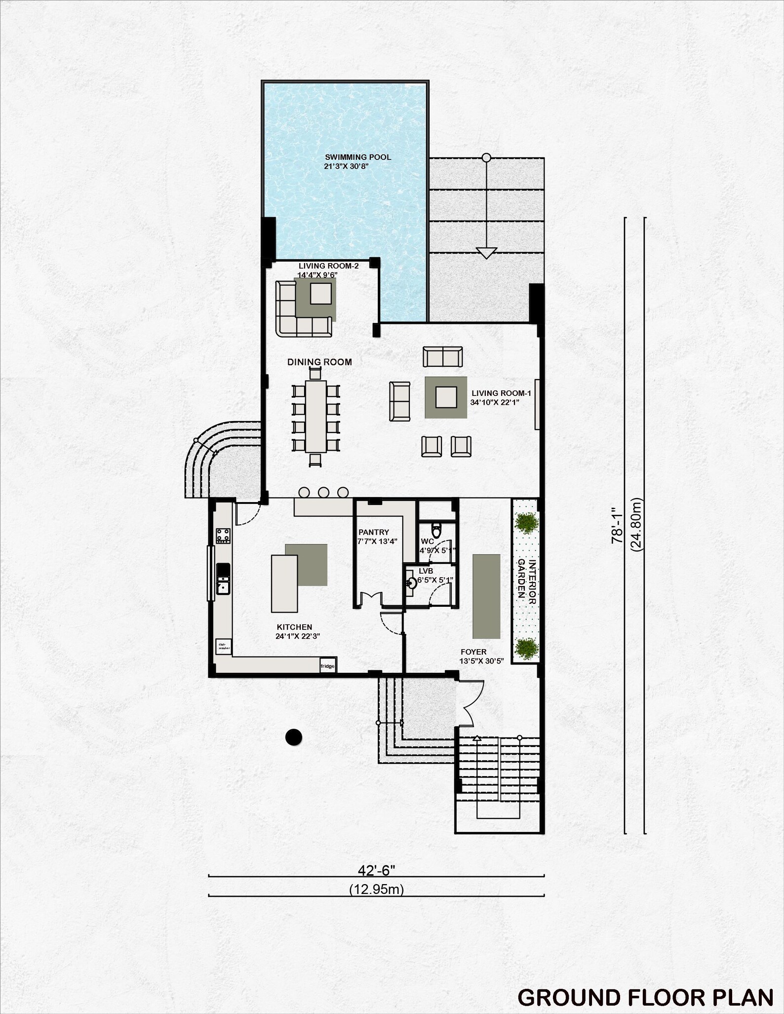 Modern 3 Bedroom House Plan: Two Story, 4750 SQFT (PDF File). - Etsy