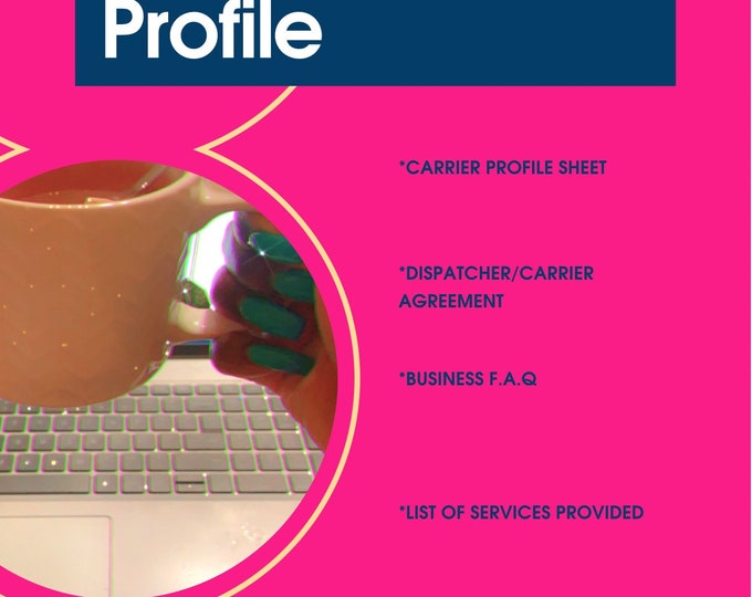 Freight Dispatchers (trucking) – Carrier Profile Sheet - Etsy Canada