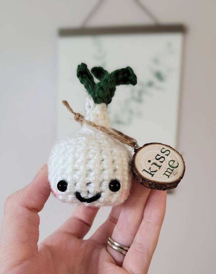 Tiny Garlic Amigurumi Plushie - Etsy