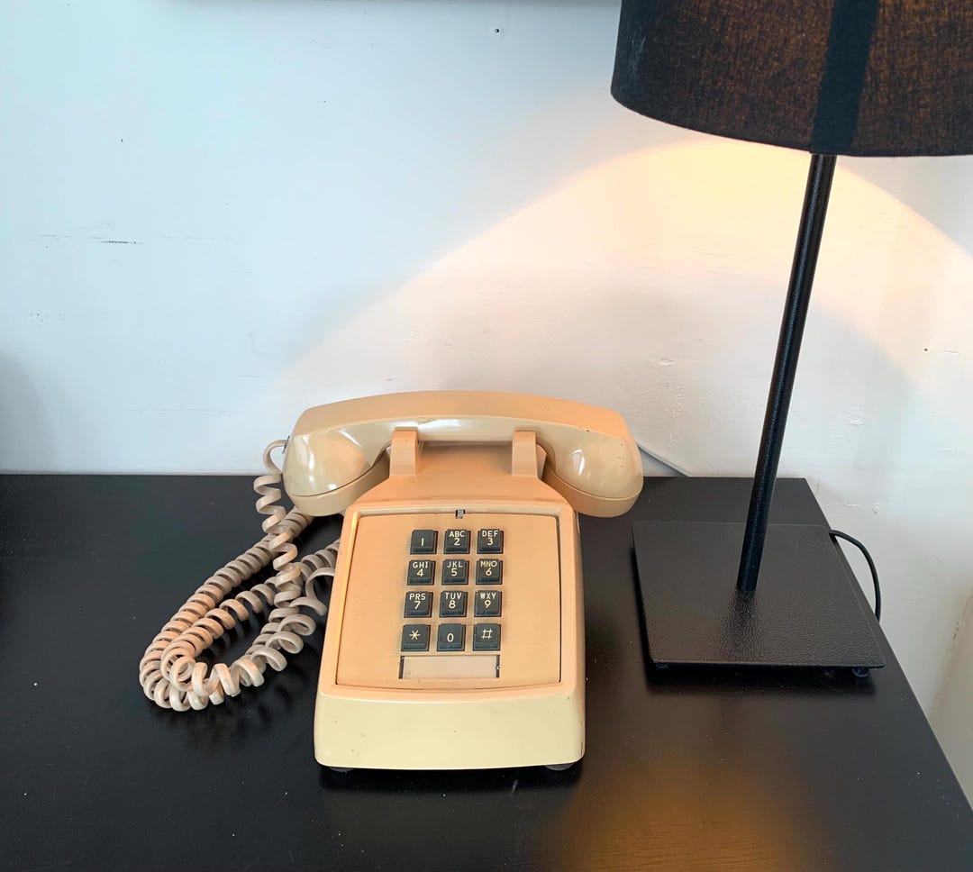 Retro Beige Push Button Desk Telephone ITT - Etsy