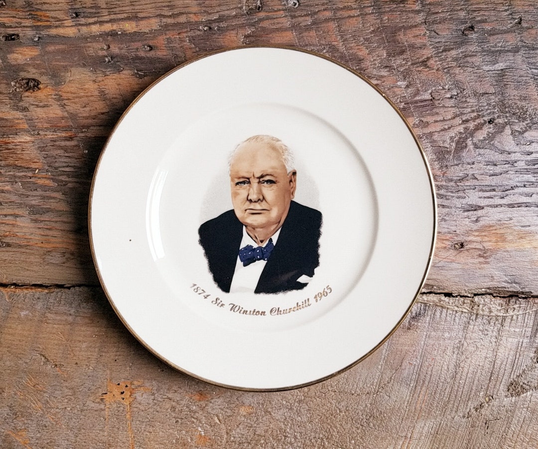 Winston Churchill Commemorative Plate - Etsy