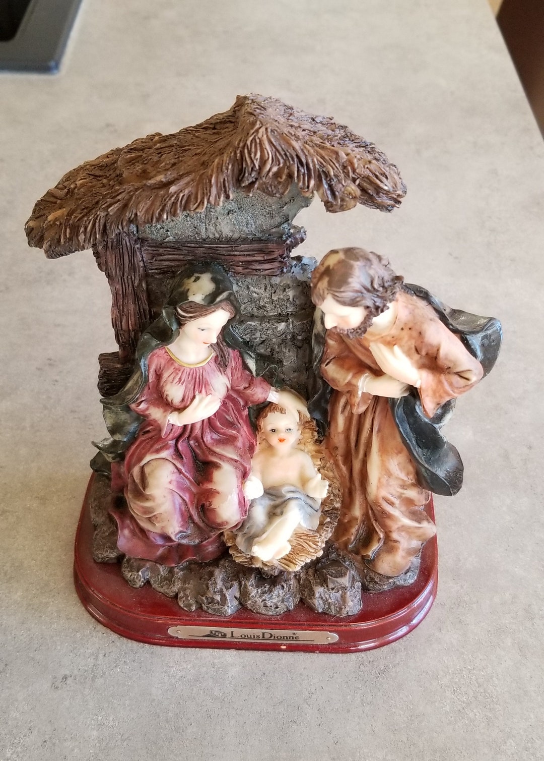 Louis Dionne Nativity Scene Resin Sculpture - Etsy